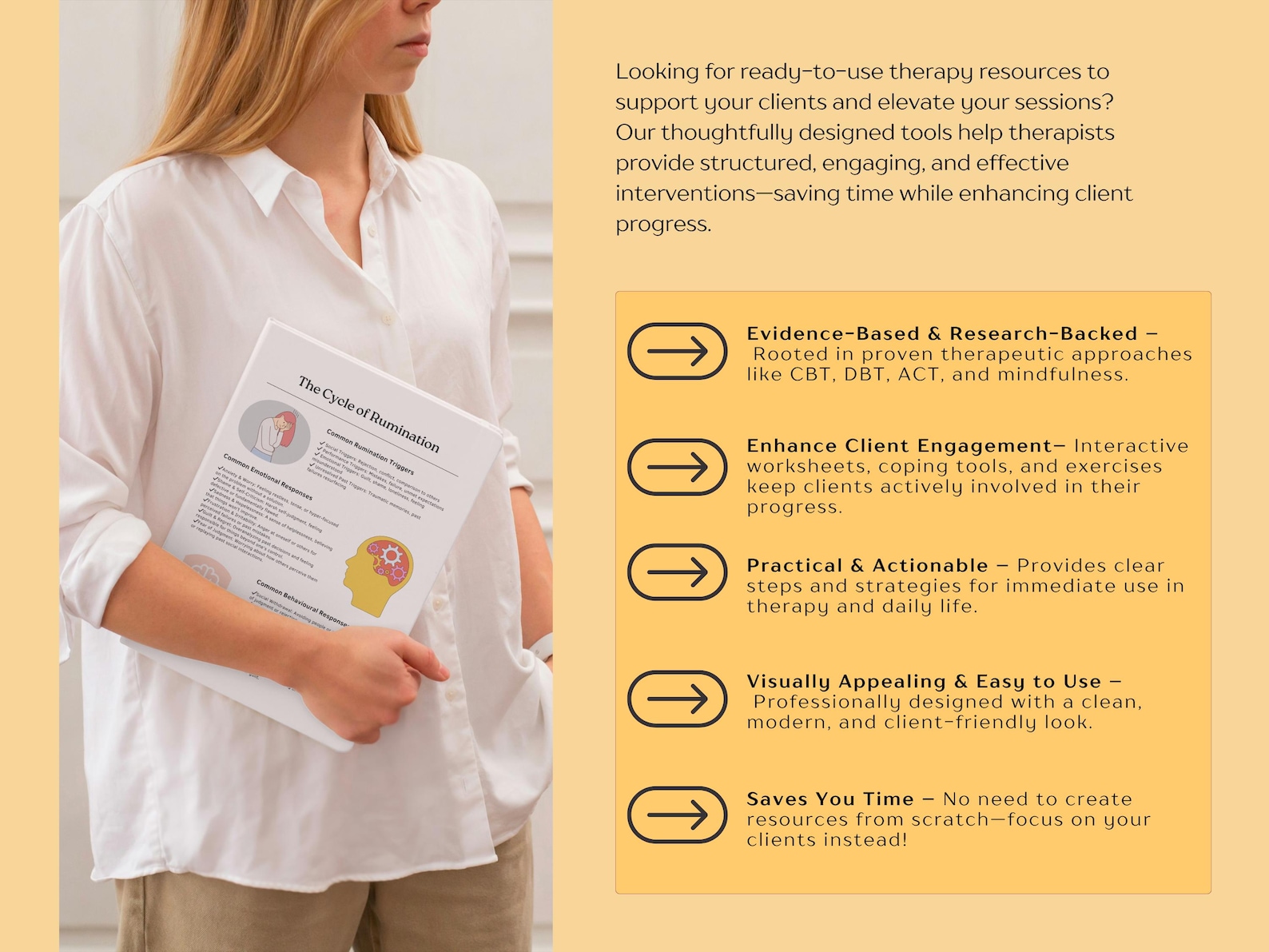 Cycle of Rumination Handout | CBT Therapy Worksheet | Cognitive ...