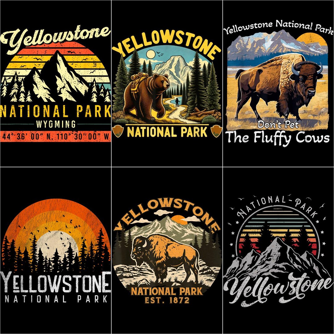 Yellowstone National Park Machine Embroidery Designs, Washington State ...