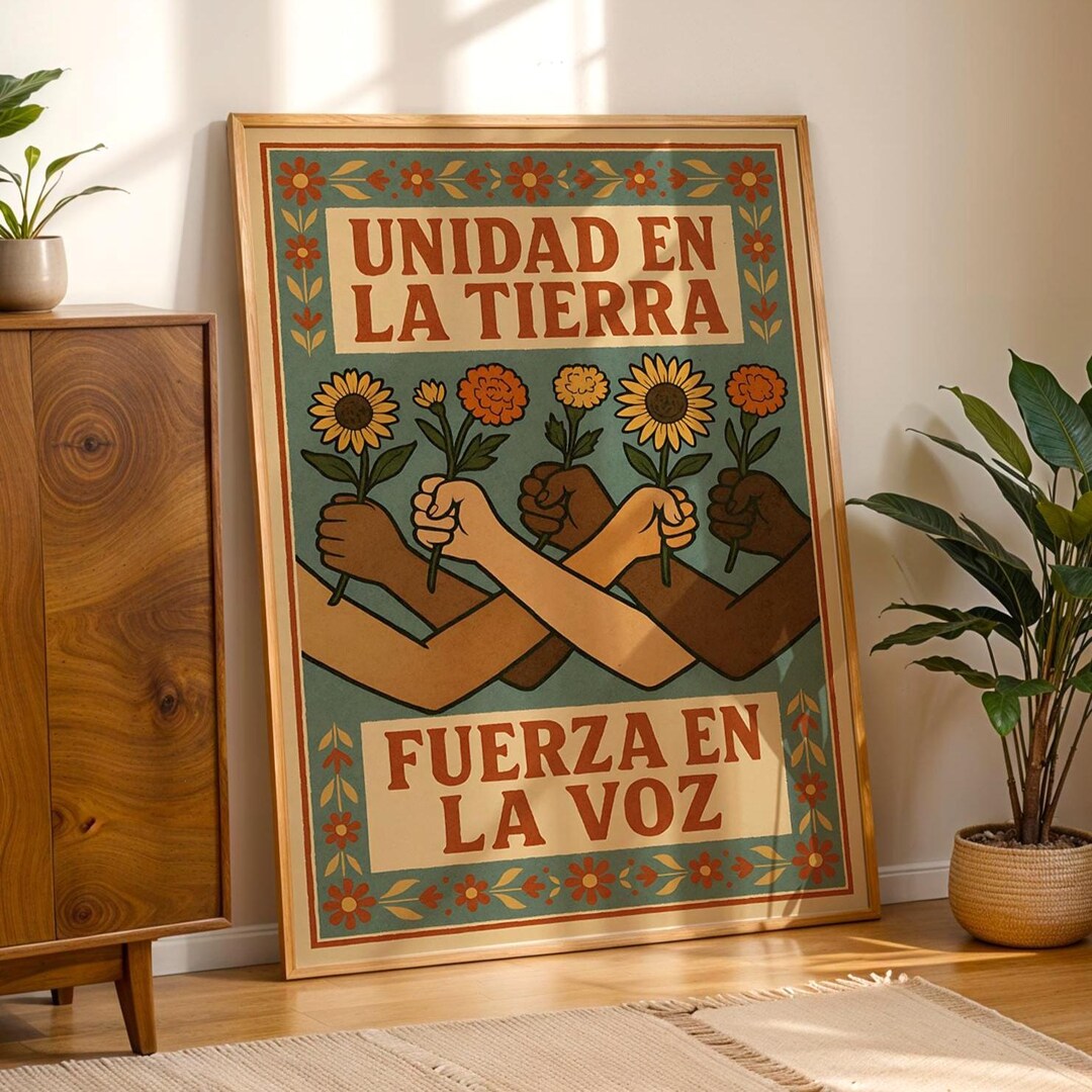 Mexican Immigrant Latinx Wall Art Digital Print Hispanic Heritage Decor ...
