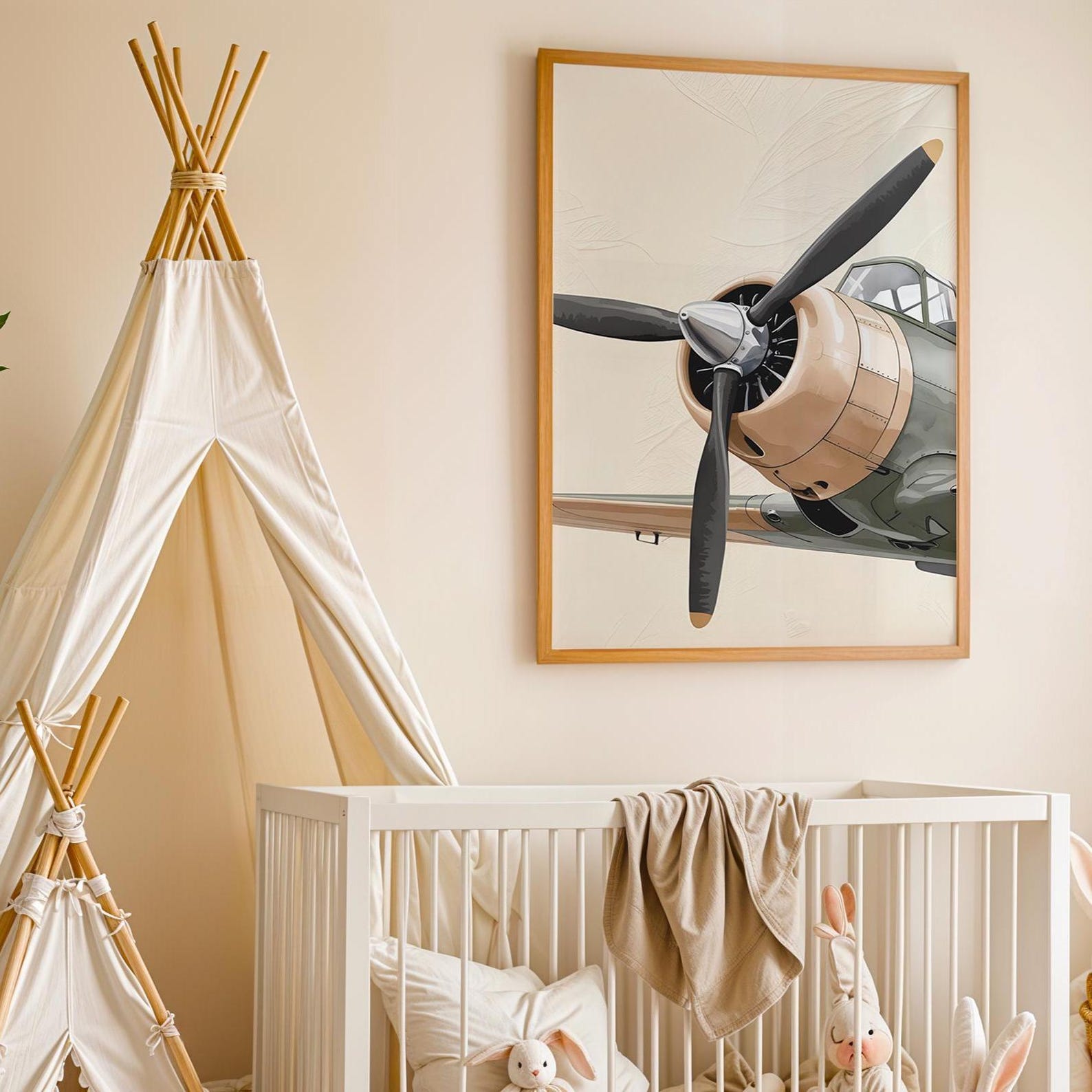 Customizable Pilot Nursery Wall Art Set Vintage Aviator Helmet and ...