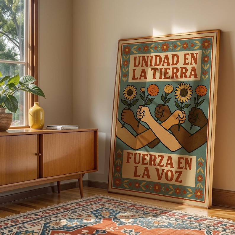 Mexican Immigrant Latinx Wall Art Digital Print Hispanic Heritage Decor ...