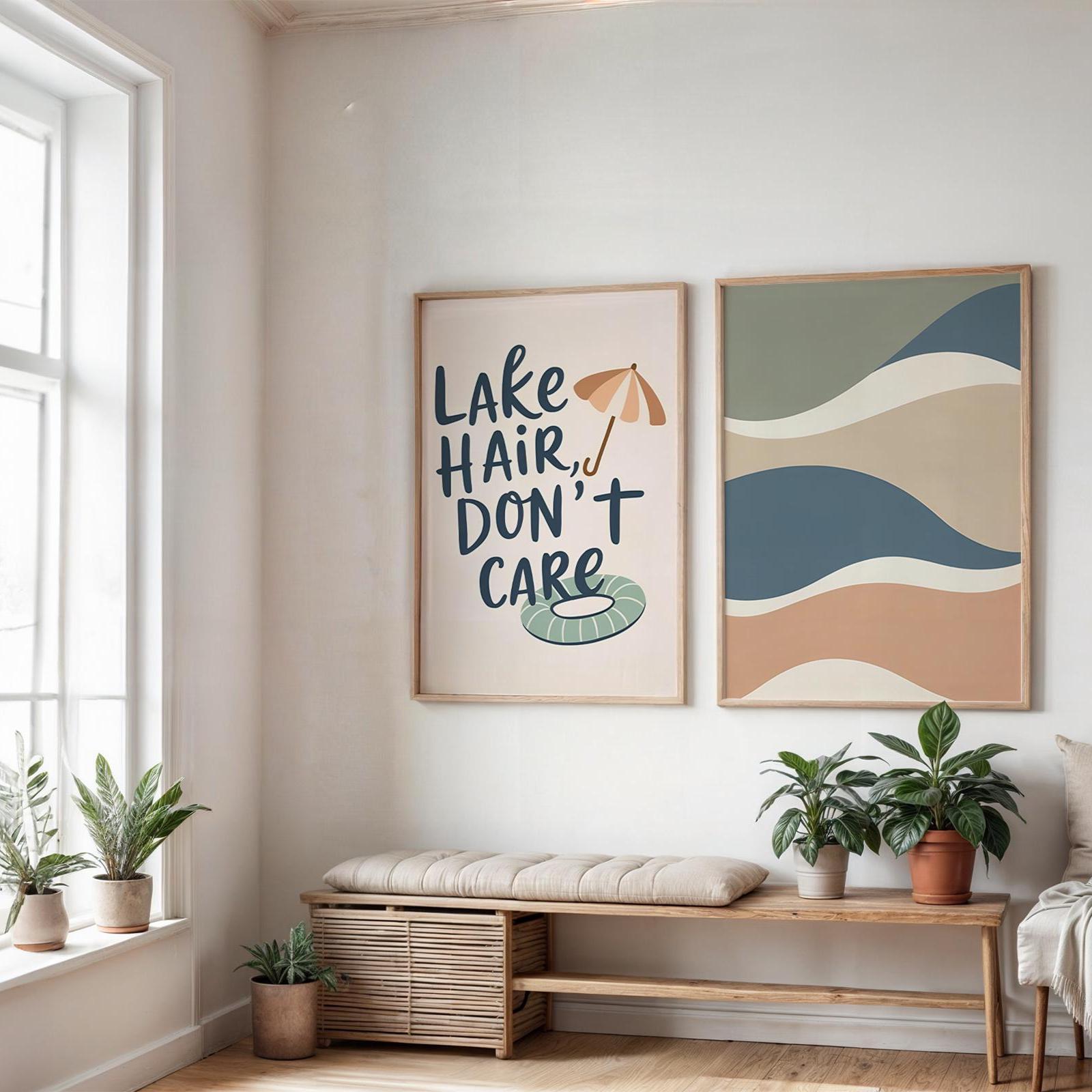 Set of 9 Lake Life Wall Art Lake House Nursery Fishing Nursery Abstract ...