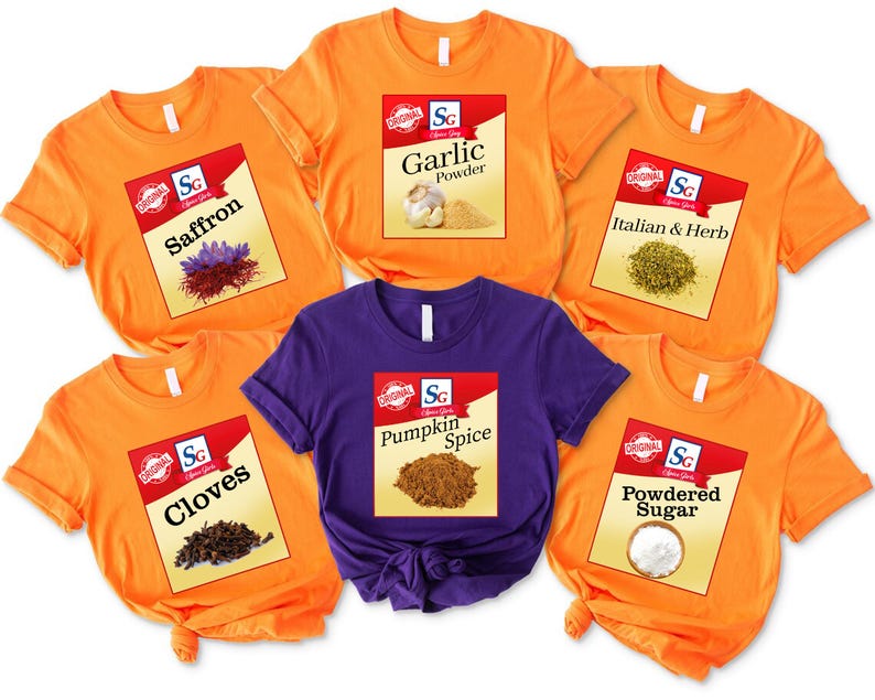 Group Condiment Matching Shirts, Spice Girl Matching Team Costume Shirt ...
