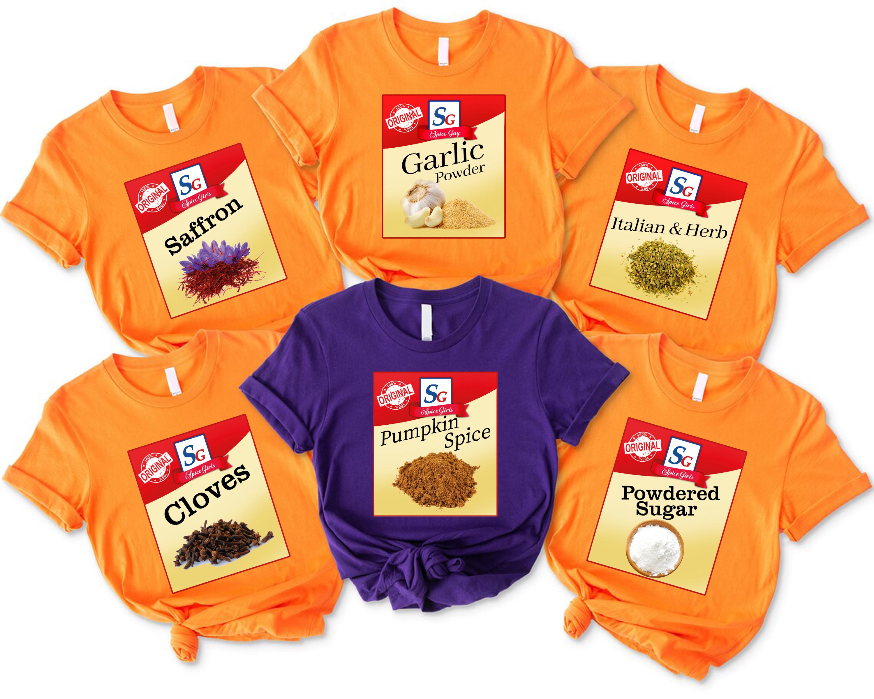 Group Condiment Matching Shirts, Spice Girl Matching Team Costume Shirt ...