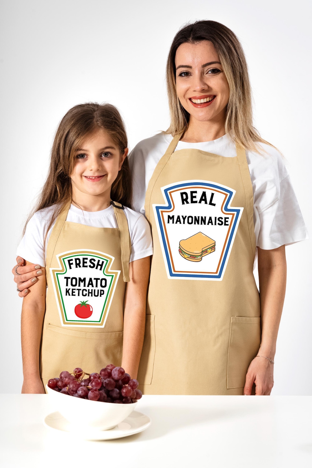 Condiments Matching Apron, Food Seasoning Gift Aprons, Thanksgiving Day ...