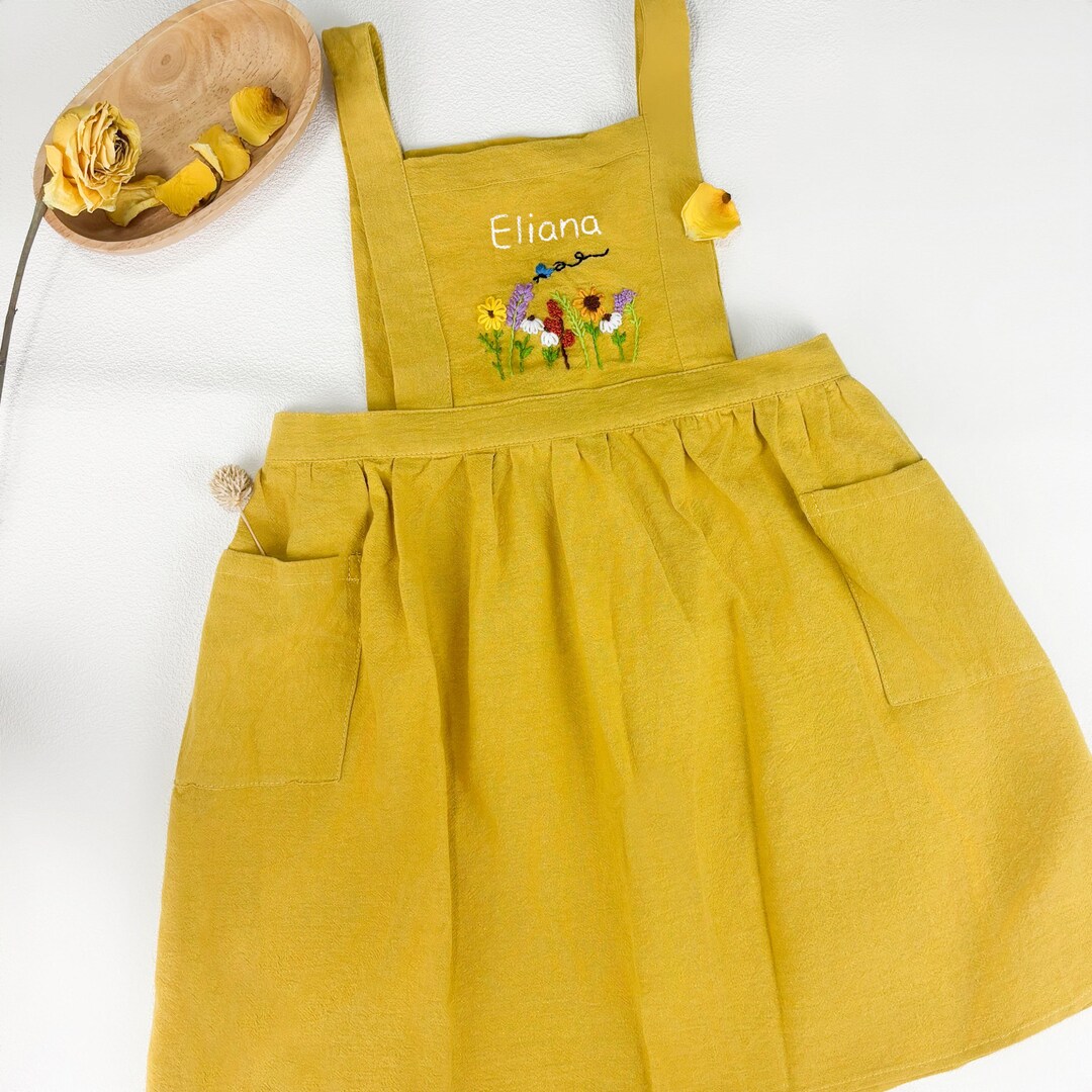 Soft Cotton Apron for Girls –personalized Children's Apron – Cooking ...