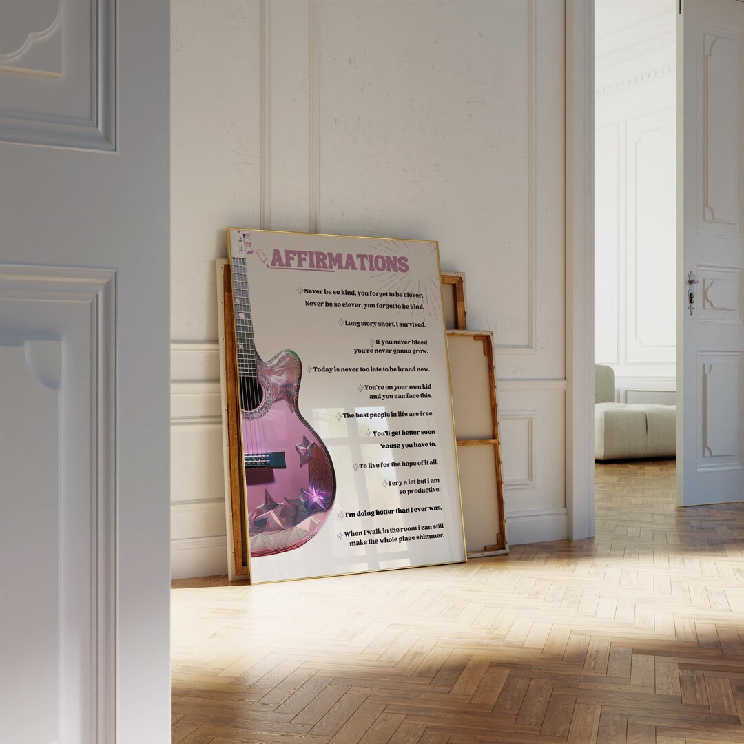 Affirmations in Taylor Swift Lyrics, Swiftie Wall Art, Taylor's Version ...