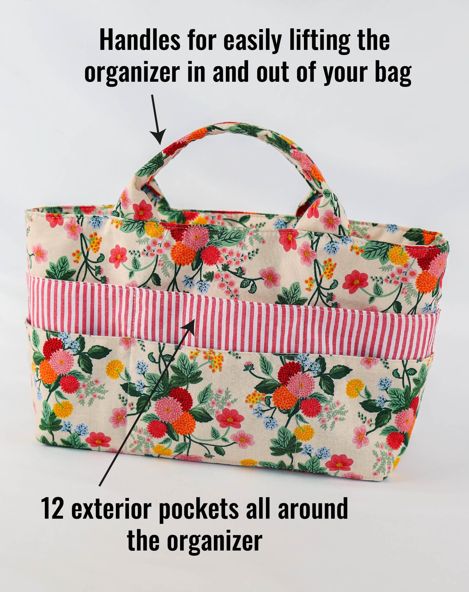 Organizer Bag Sewing PDF Pattern, Purse Organizer Pattern, Tote ...