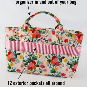 Organizer Bag Sewing PDF Pattern, Purse Organizer Pattern, Tote ...