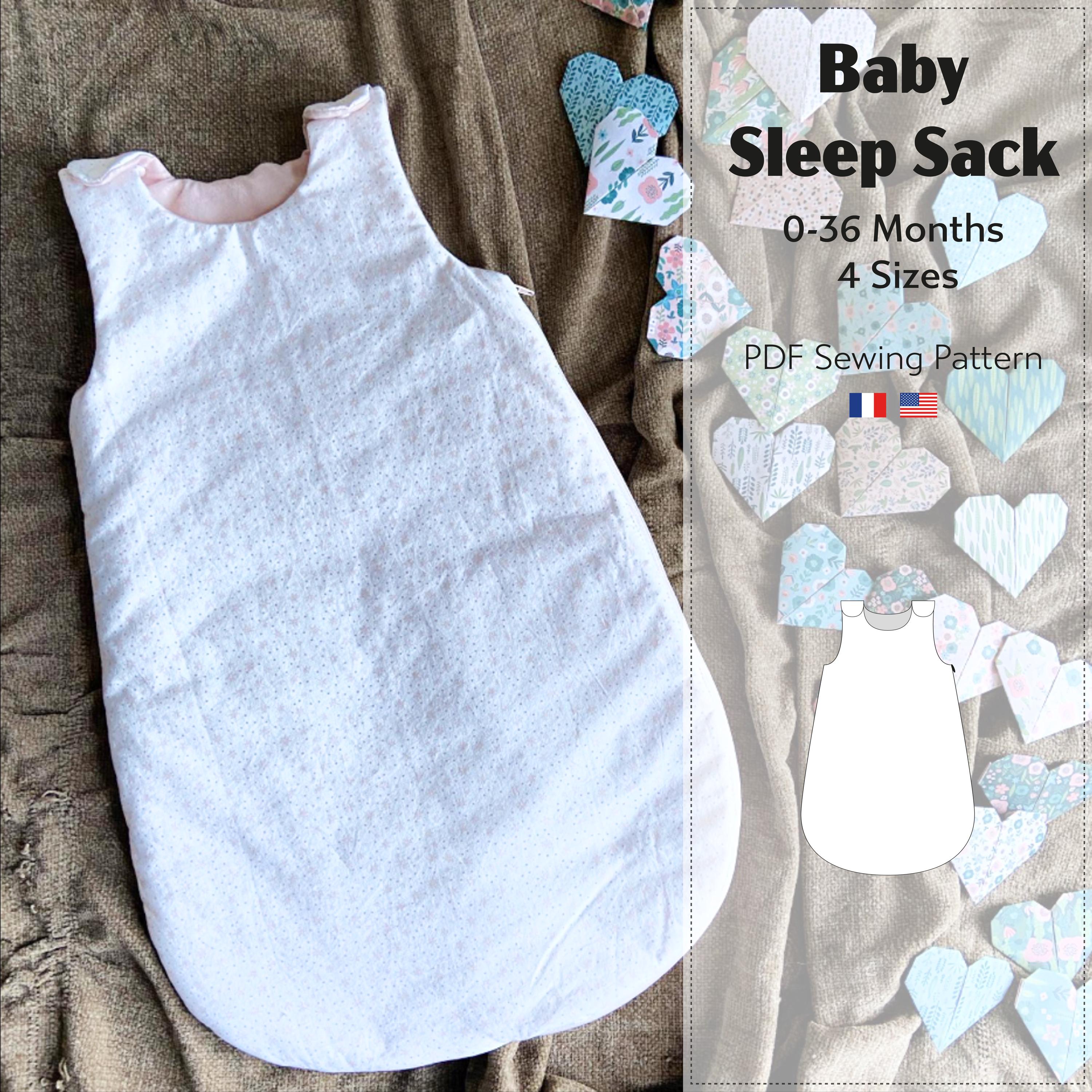 Baby Sleep Sack PDF Pattern, Baby Sleep Bag Pattern, A4, US Letter, A0 ...