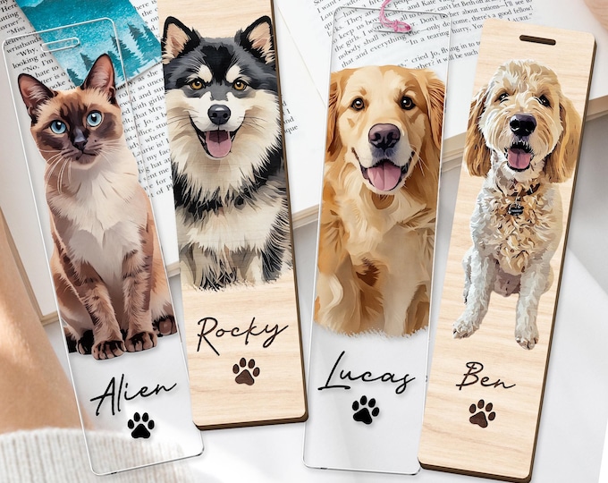 Cute Dog Bookmarks for Readers | Funny Puppy Reading Gifts | Paw Print ...