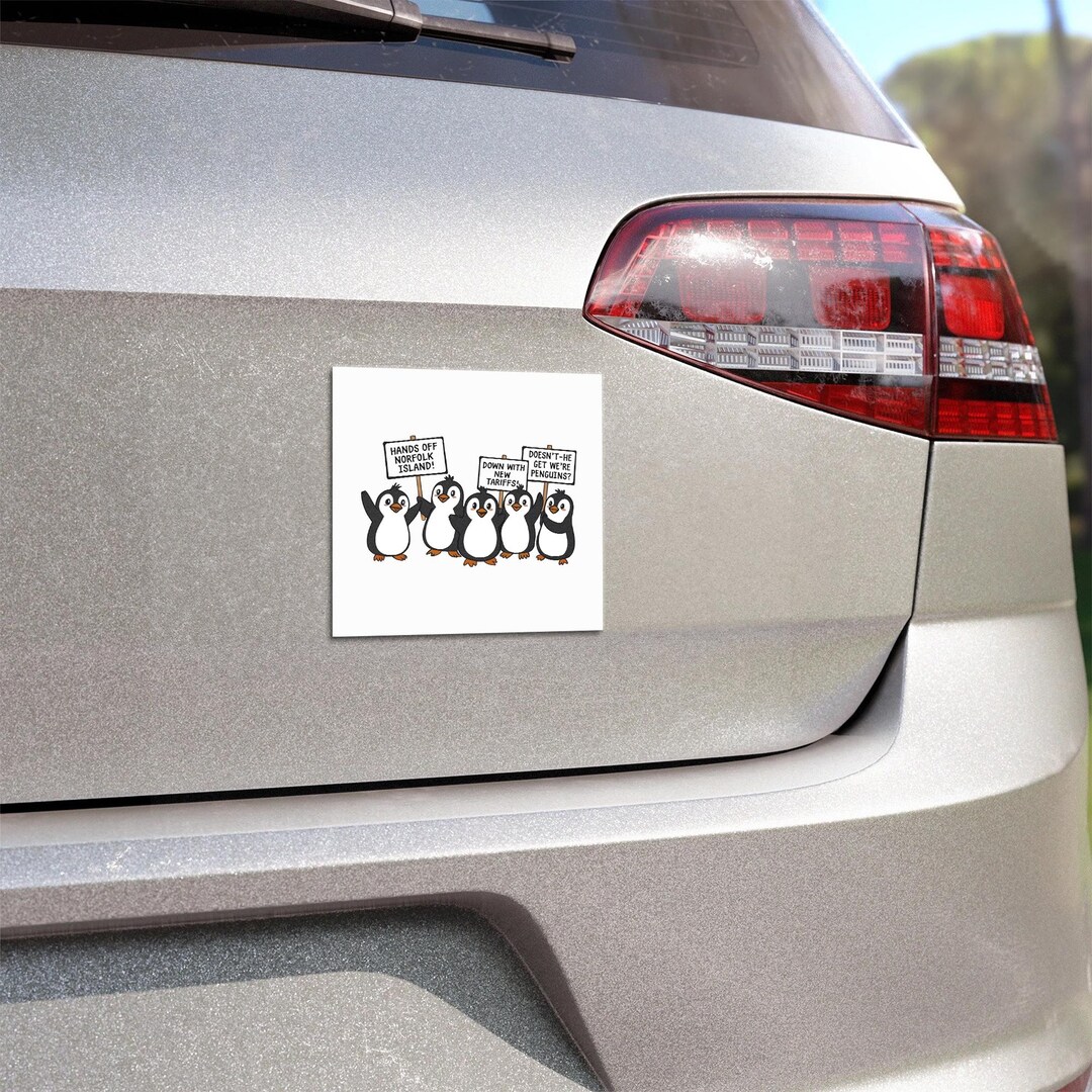 Penguins Against Tariffs Resist Car Magnet, Liberation Day Decal ...
