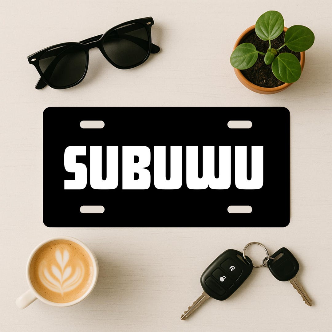 Subuwu Front License Plate, Subaru Vanity Plate - Etsy