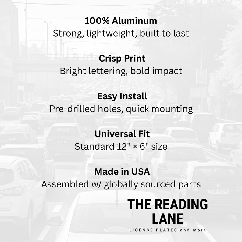 For Hire Novelty Plate Aluminum Metal Front License Plate Sign for ...