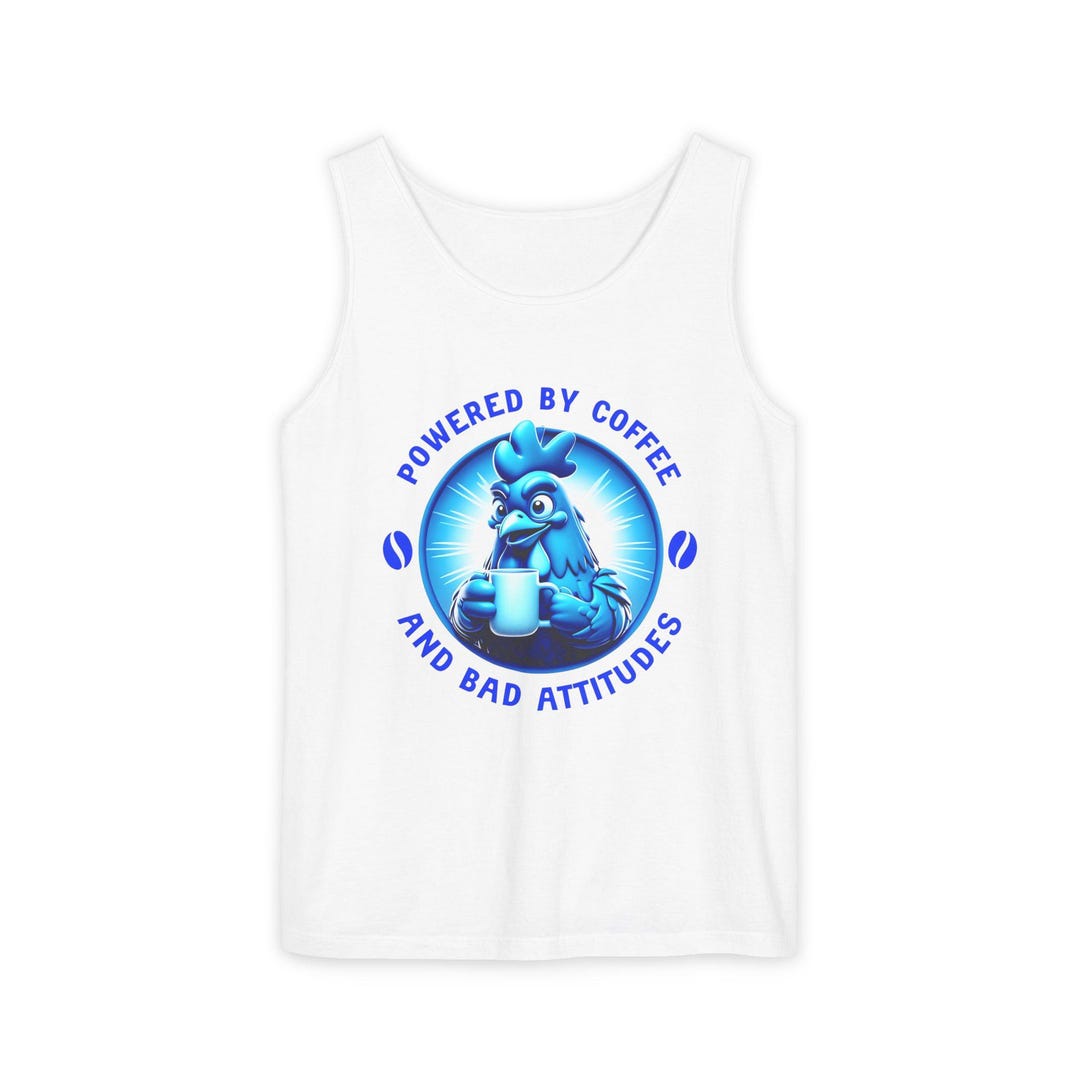 Tank Top, Powered by Coffee and Bad Attitudes, Unisex Clothing, Gift ...