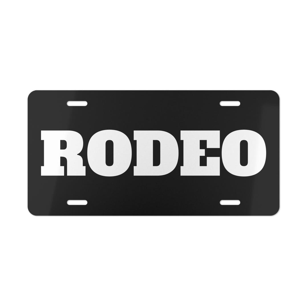 RODEO Vanity Plate, Western Car Tag, Rustic Décor, or Gift, Aluminum ...