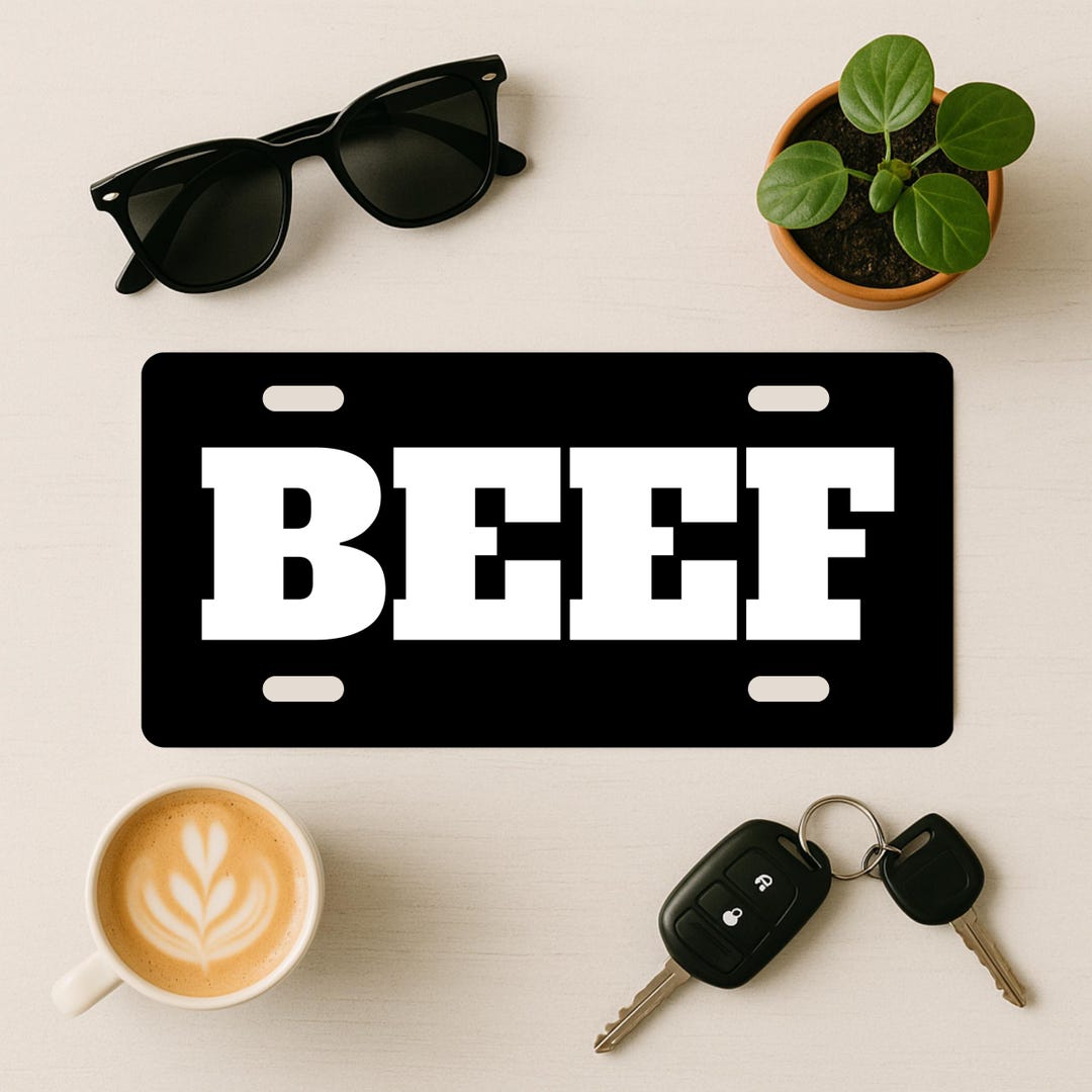 Beef Front License Plate Meat Lover Custom Sign - Etsy