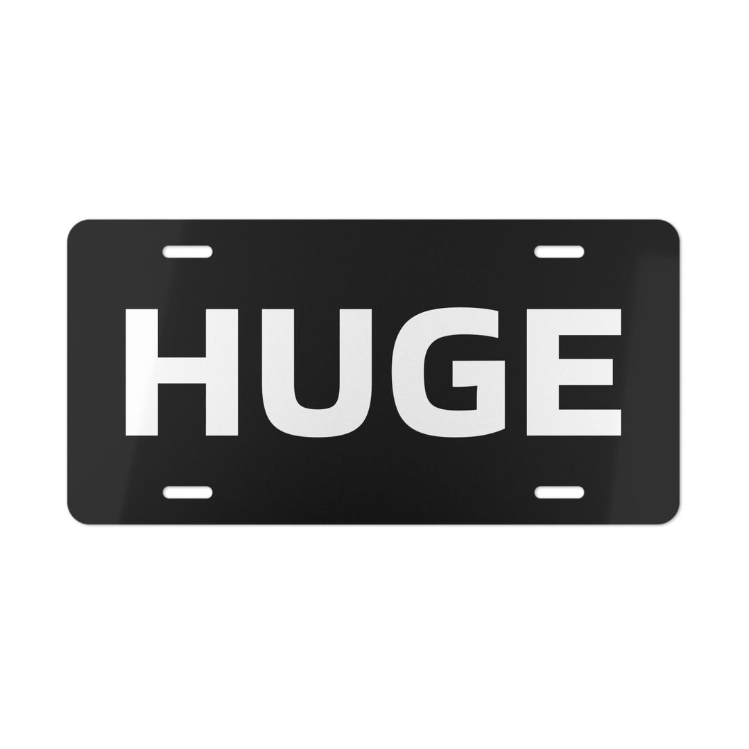 Huge Statement Front License Plate, Aluminum Metal - Etsy