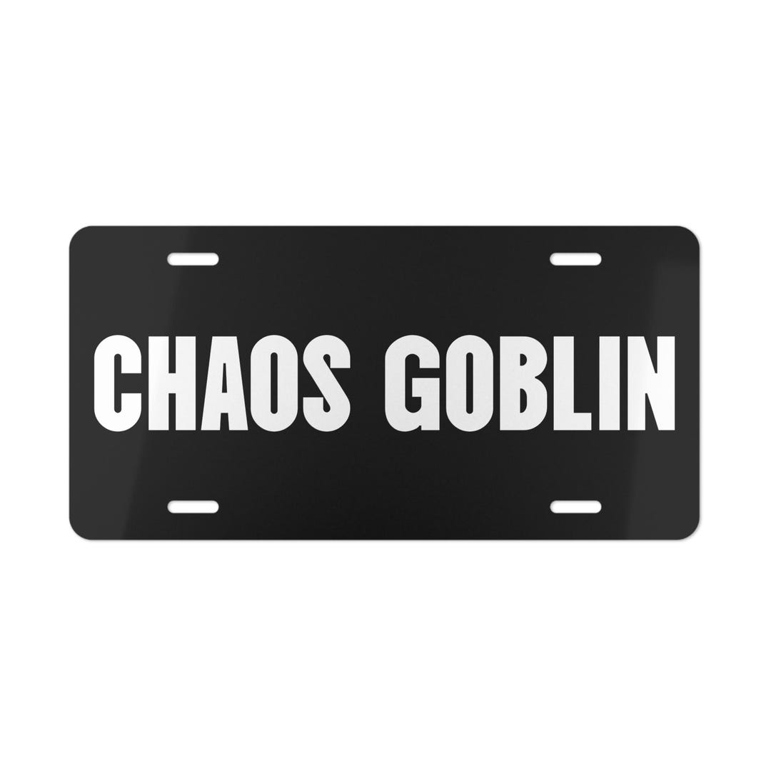 Chaos Goblin License Plate, Car Tag for Mischief Lovers, Pranksters - Etsy
