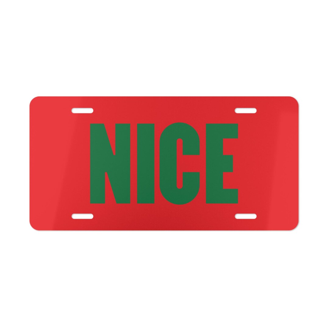 Nice License Plate, Show off Your Christmas Spirit in Style - Etsy