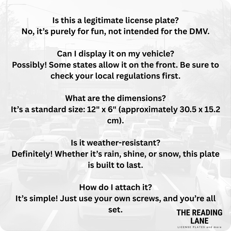 For Hire Novelty Plate Aluminum Metal Front License Plate Sign for ...