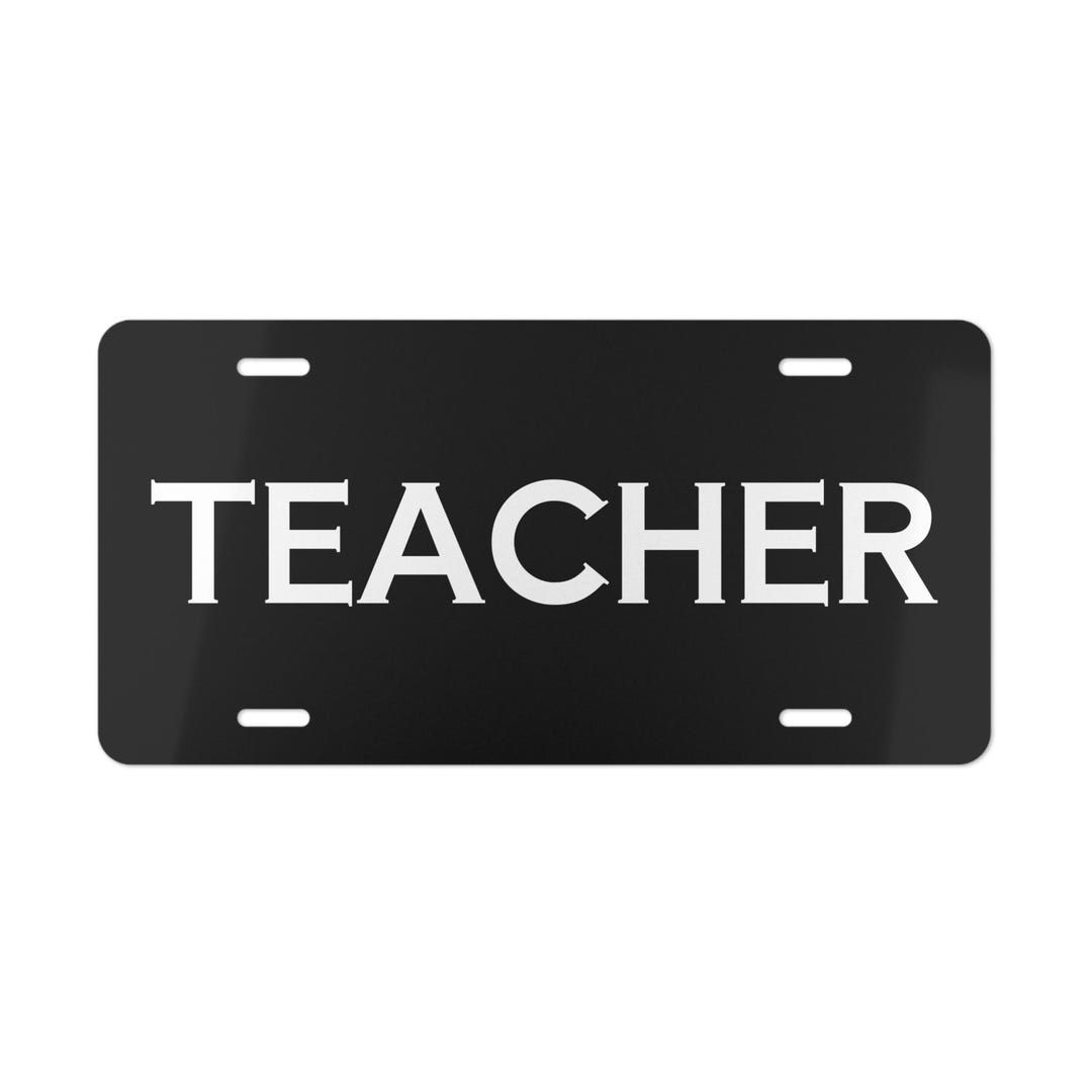 Education Gift, Teacher Plate Decor, Aluminum Metal Teacher License ...