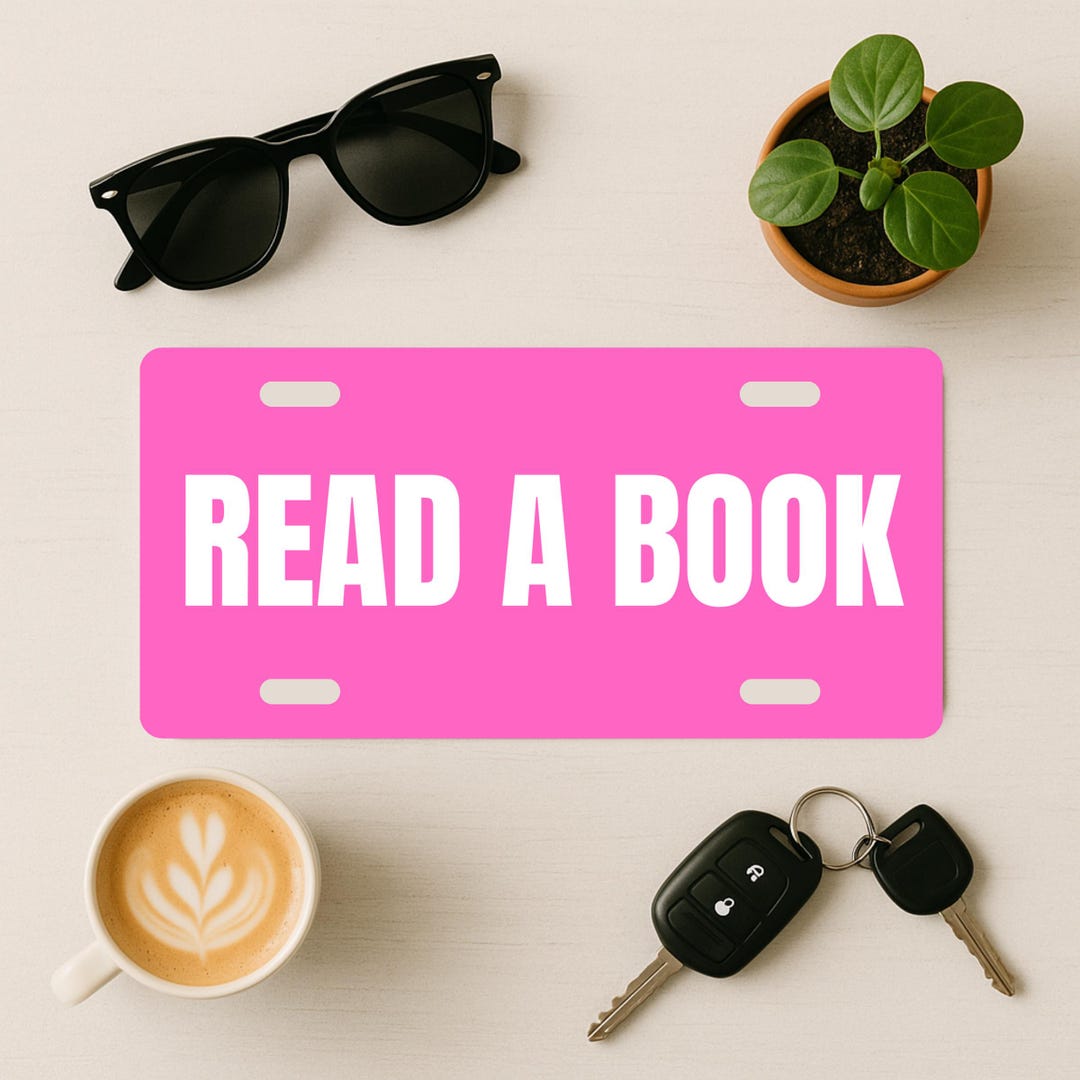 Read A Book Front License Plate, Library Themed Gift Aluminum Metal - Etsy