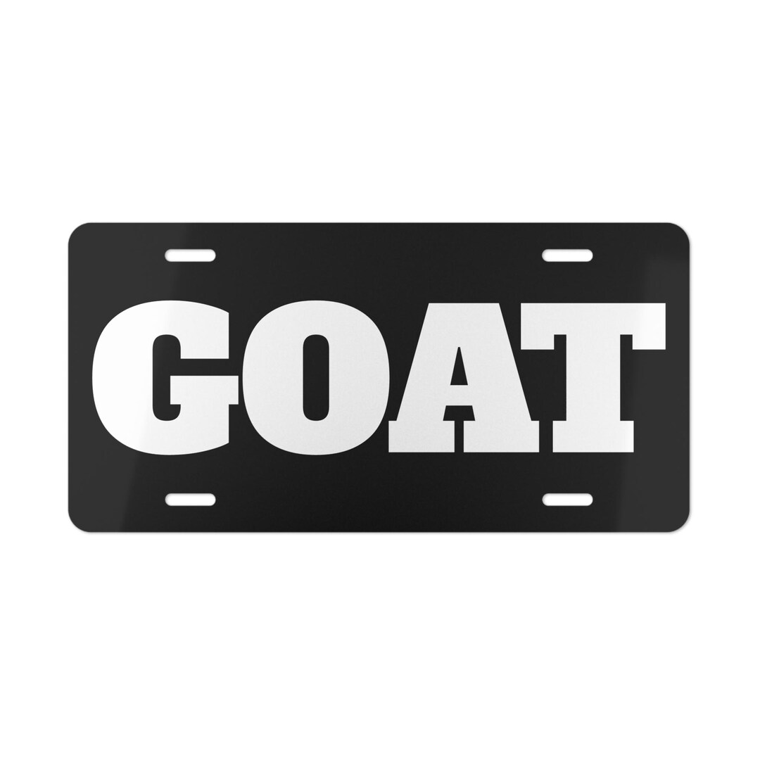 Goat License Plate, Best Gift for Car Lovers, Athletes and Milestone ...