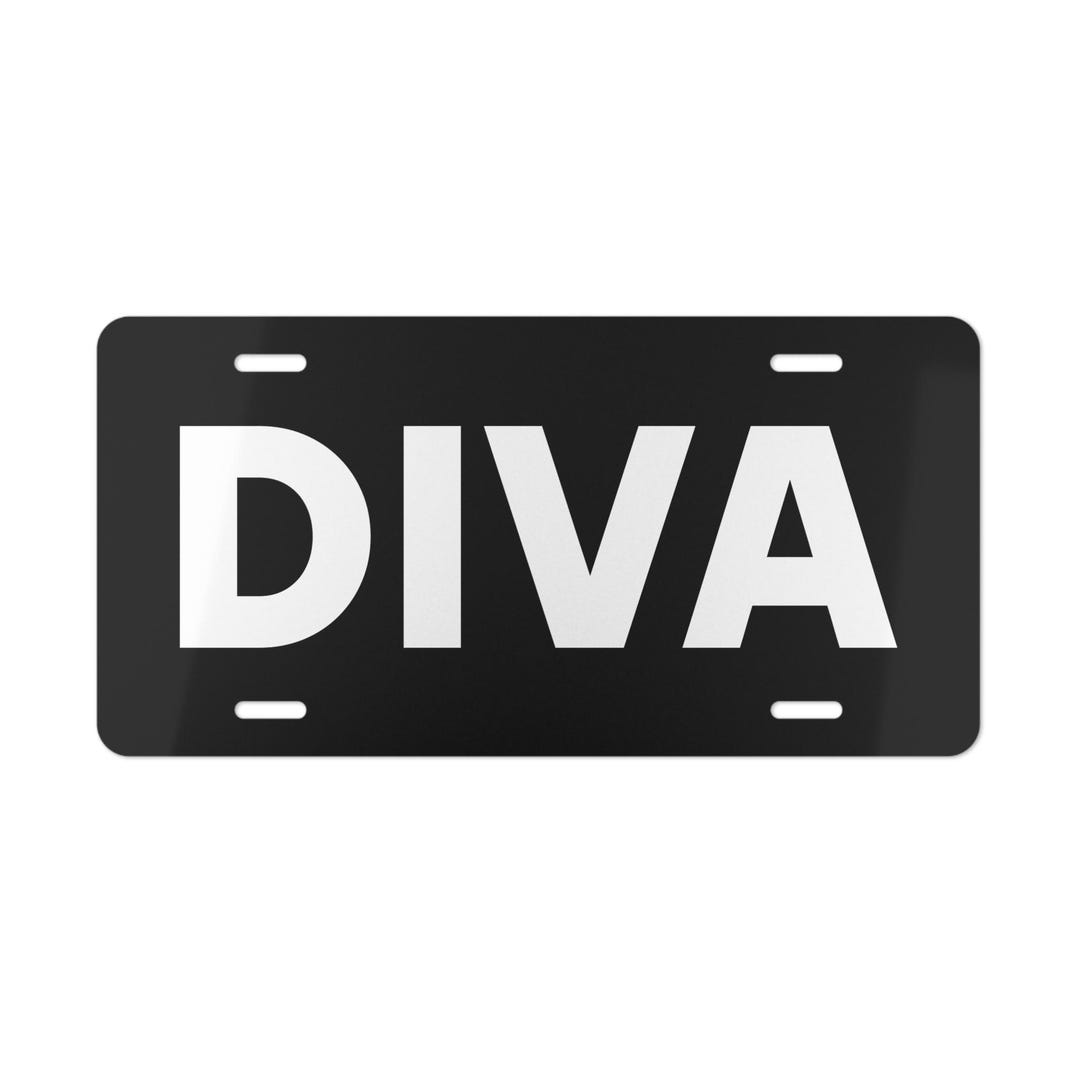 Diva,license Plate, Minimalist Gift Under 30 - Etsy