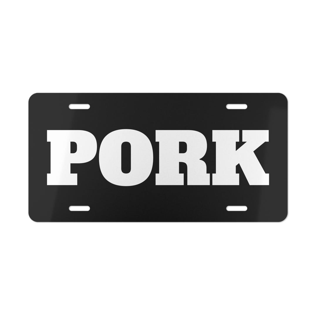 Pork License Plate, BBQ Decor Cook Gift for Grill Masters, Friends ...