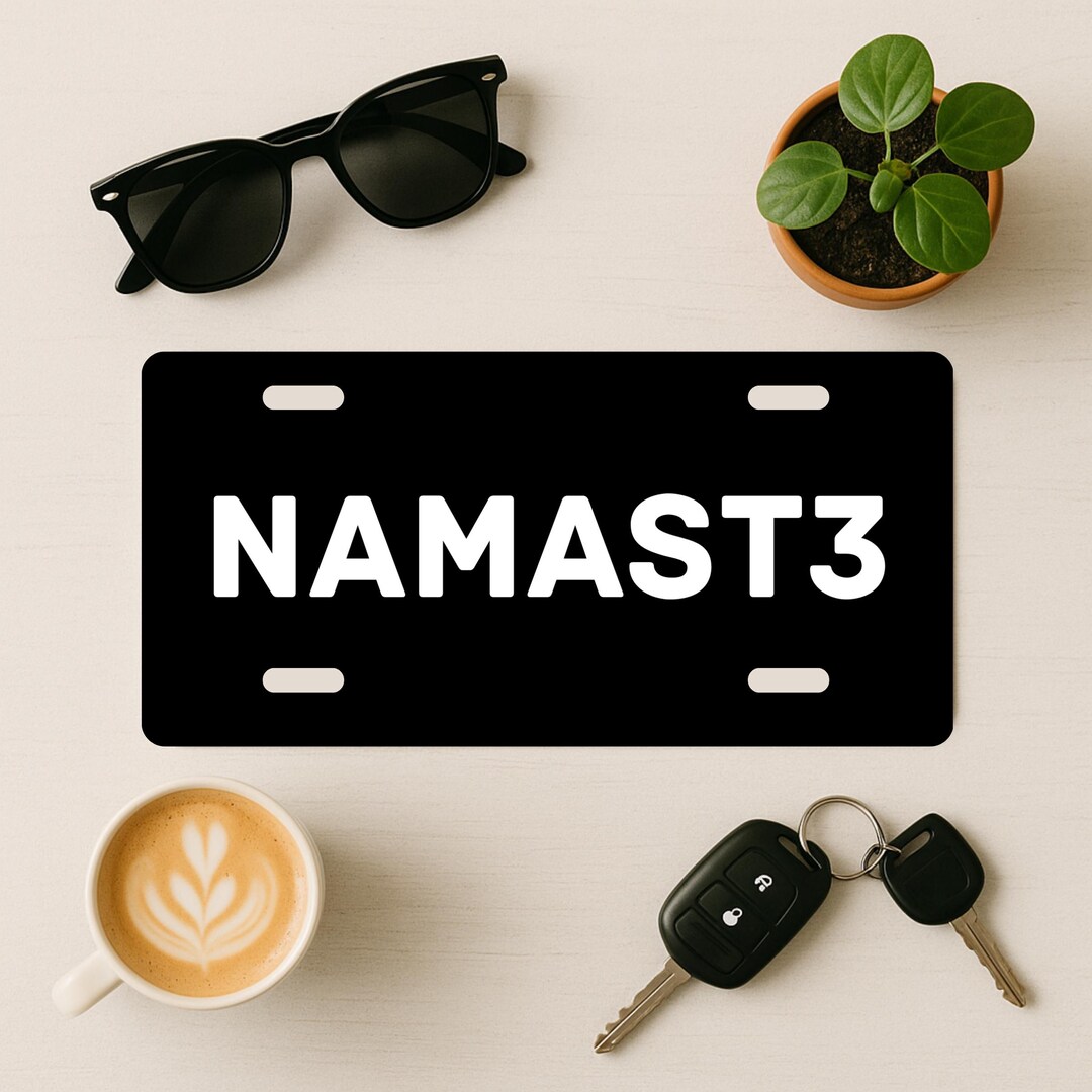 Namaste Bumper Plate, Yoga-inspired Front License Tag for Mindful Zen ...