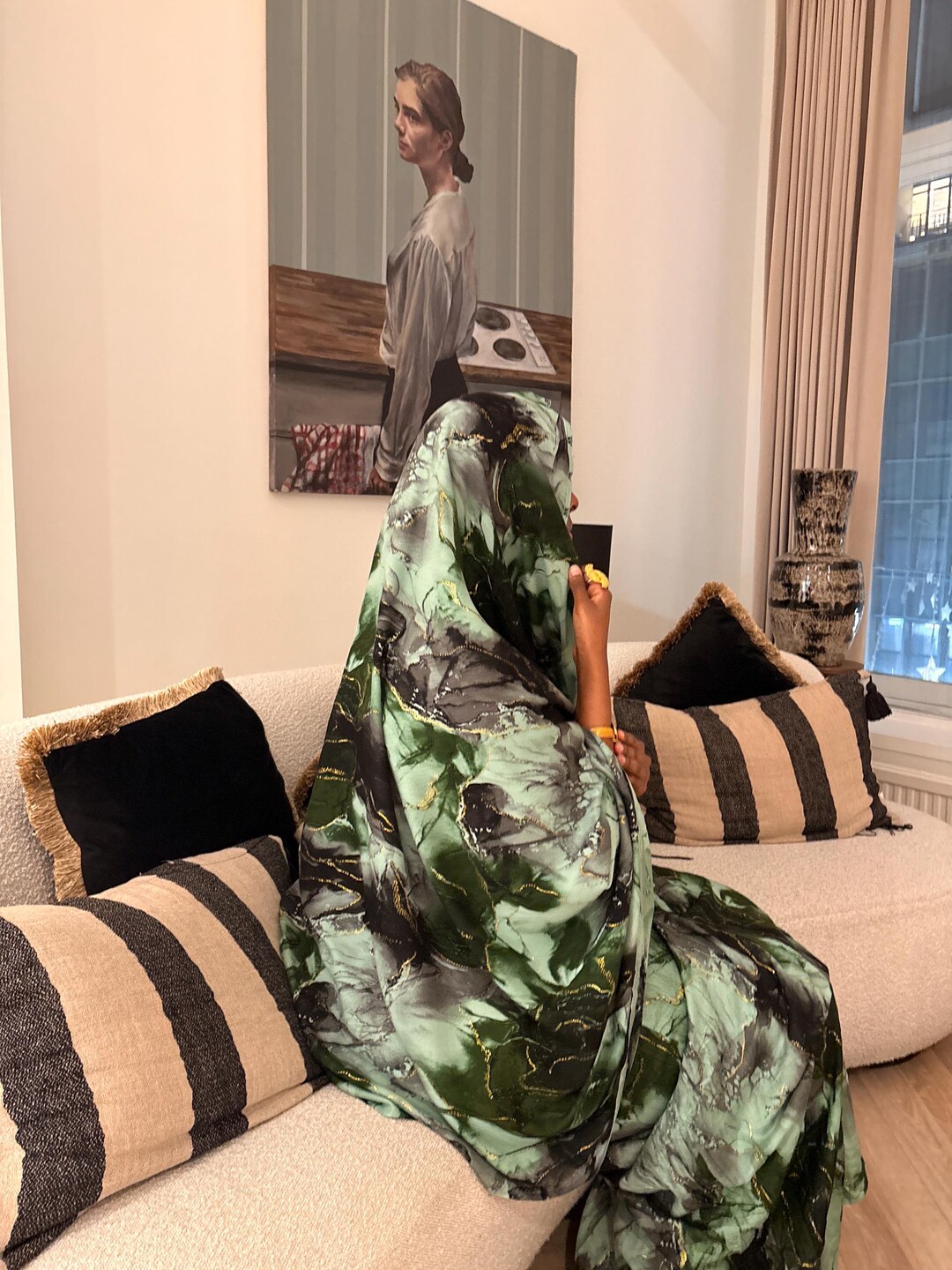 Emerald Marble Somali Baati Set | Luxury Modestwear With Garbasaar - Etsy