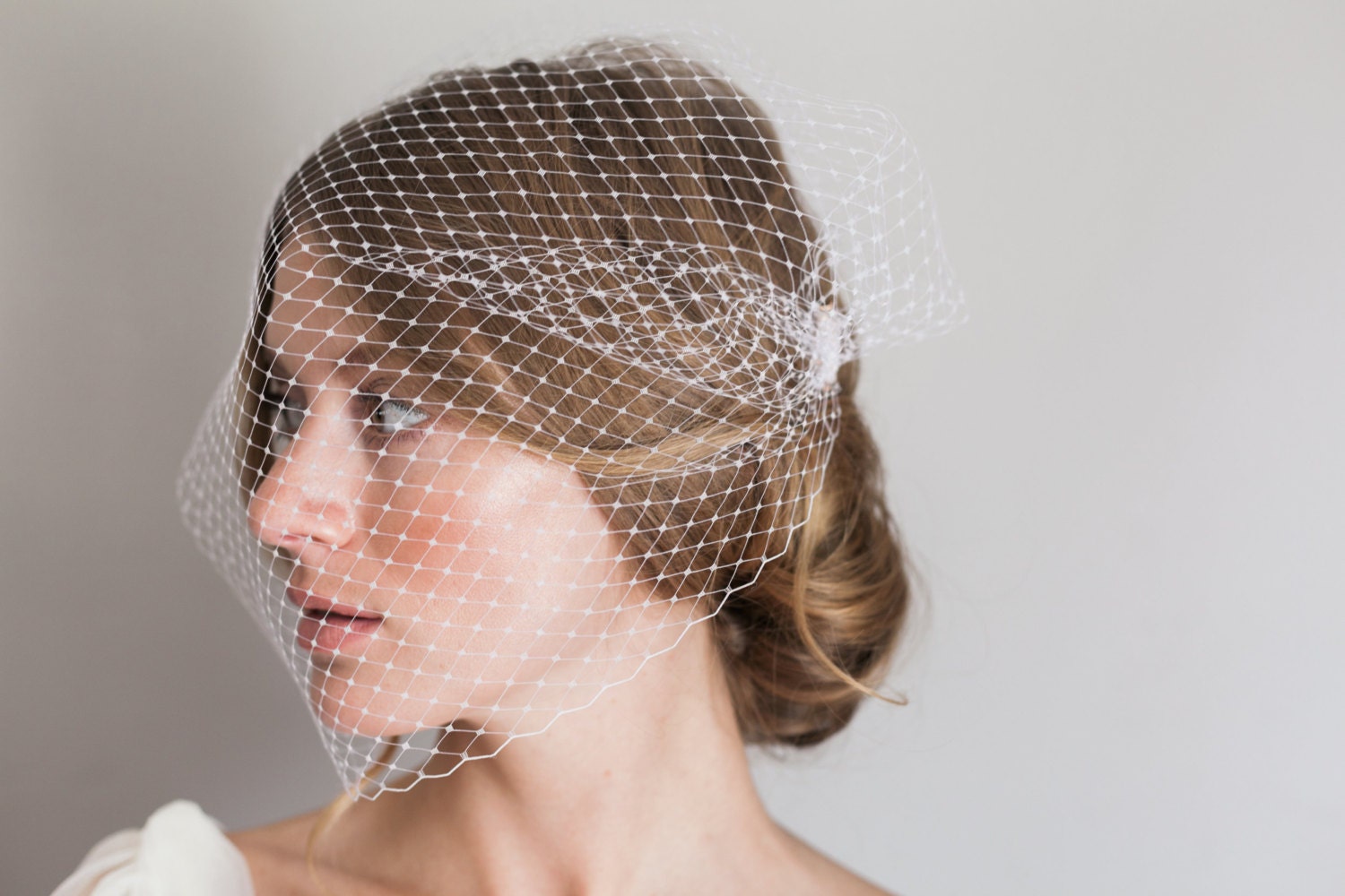 18in French Netting Bandeau Style Veil 1009 - Etsy