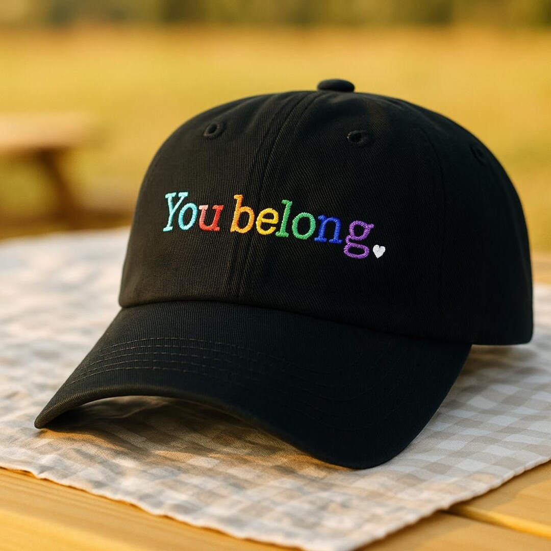 Respect You Belong Rainbow Embroidery Hat LGBTQ+ Pride Baseball Cap ...
