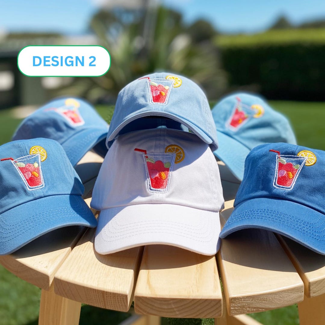 Custom Lemonade Cocktail Drink Embroidered Cap – Personalized Summer ...