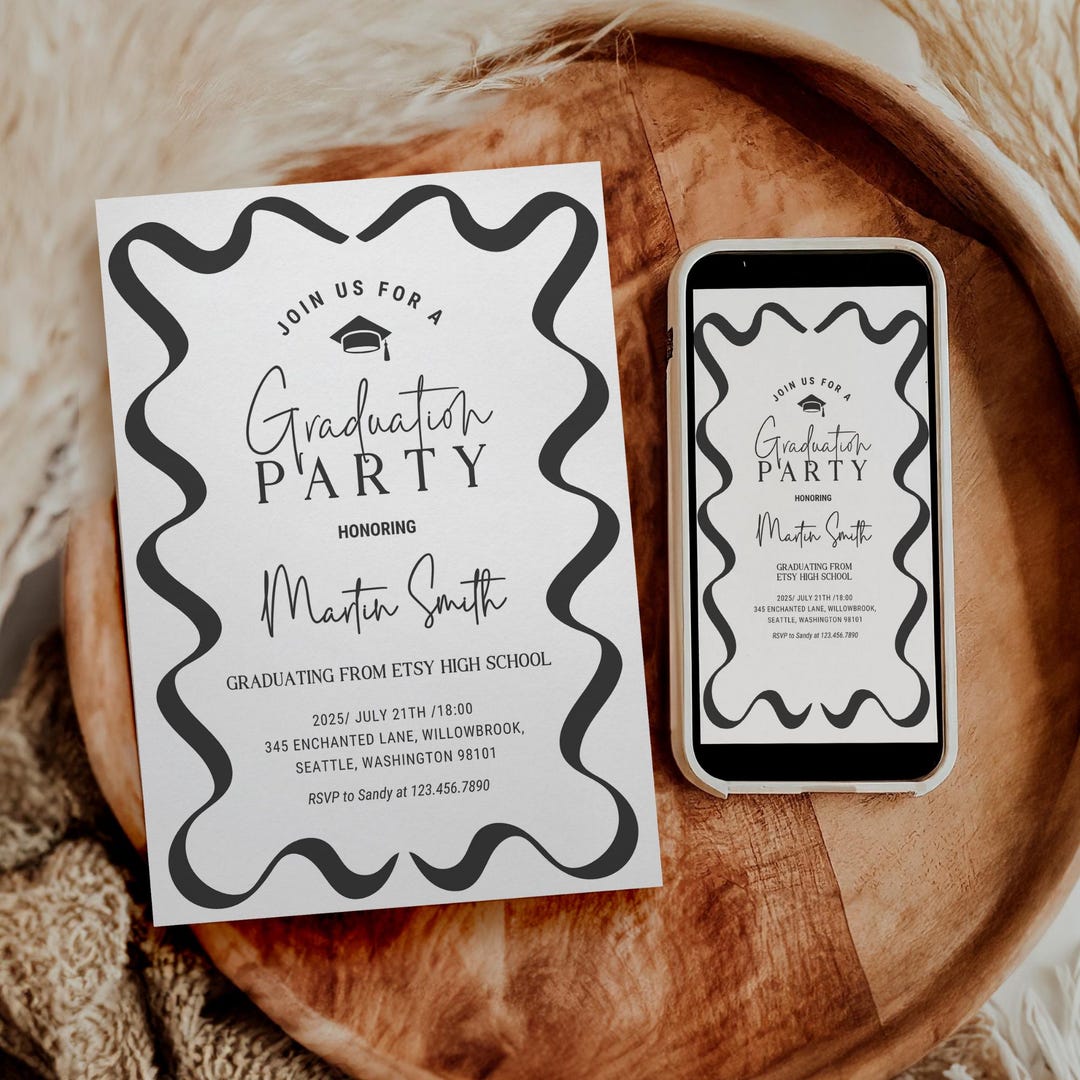 Personalized Graduation Invitation | Class of 2025 Senior Party Evite ...