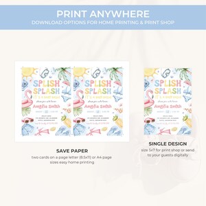 Splish Splash Baby Shower Invitation Bundle | Beach Baby Shower Invite ...
