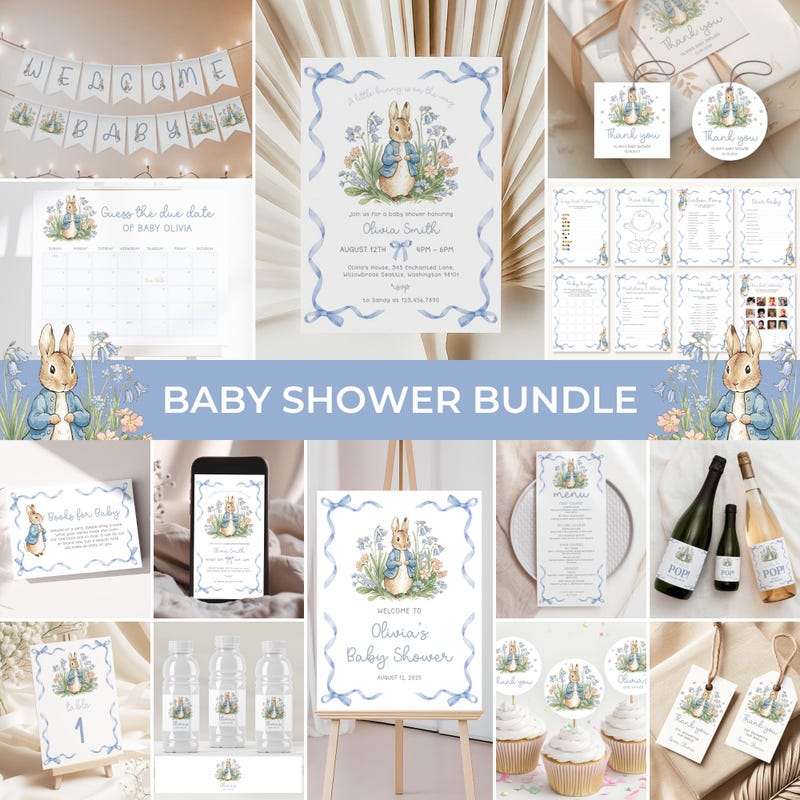 Baby Boy Shower Sign Package - Etsy UK