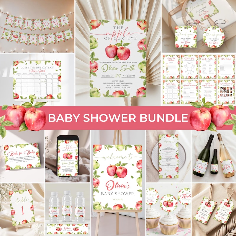Apple Baby Shower - Etsy