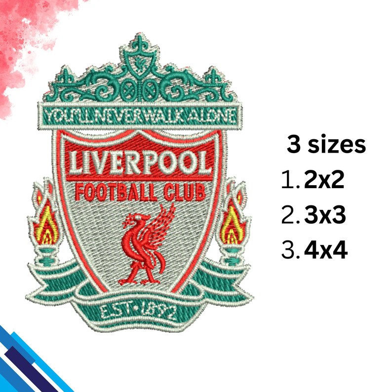 Liverpool FC Embroidery Design - 3 Sizes (2x2", 3x3", 4x4") - Instant ...