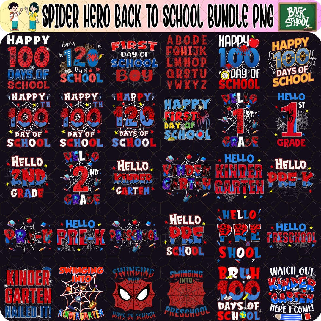 Back to School Super Hero Bundle PNG, Teacher Shirt, First Day of ...