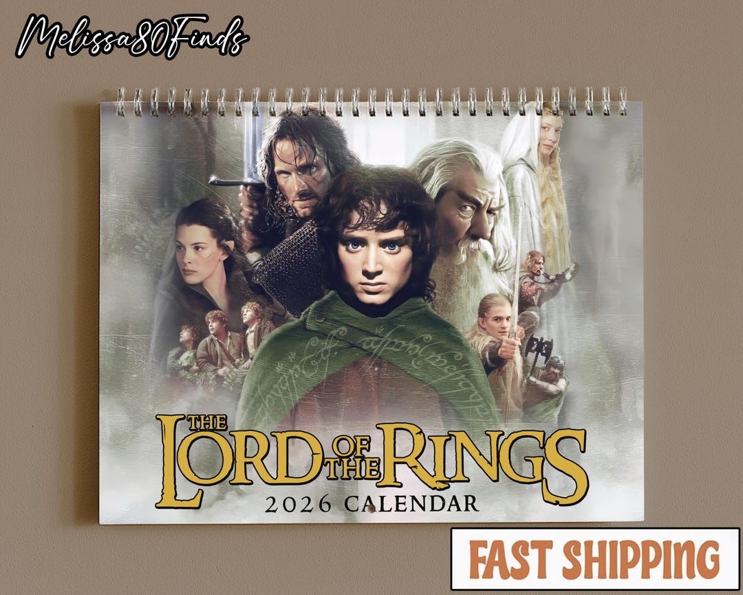 LOTR 2026 Calendar Middle Earth Watercolor Paintings Shire Art Prints ...
