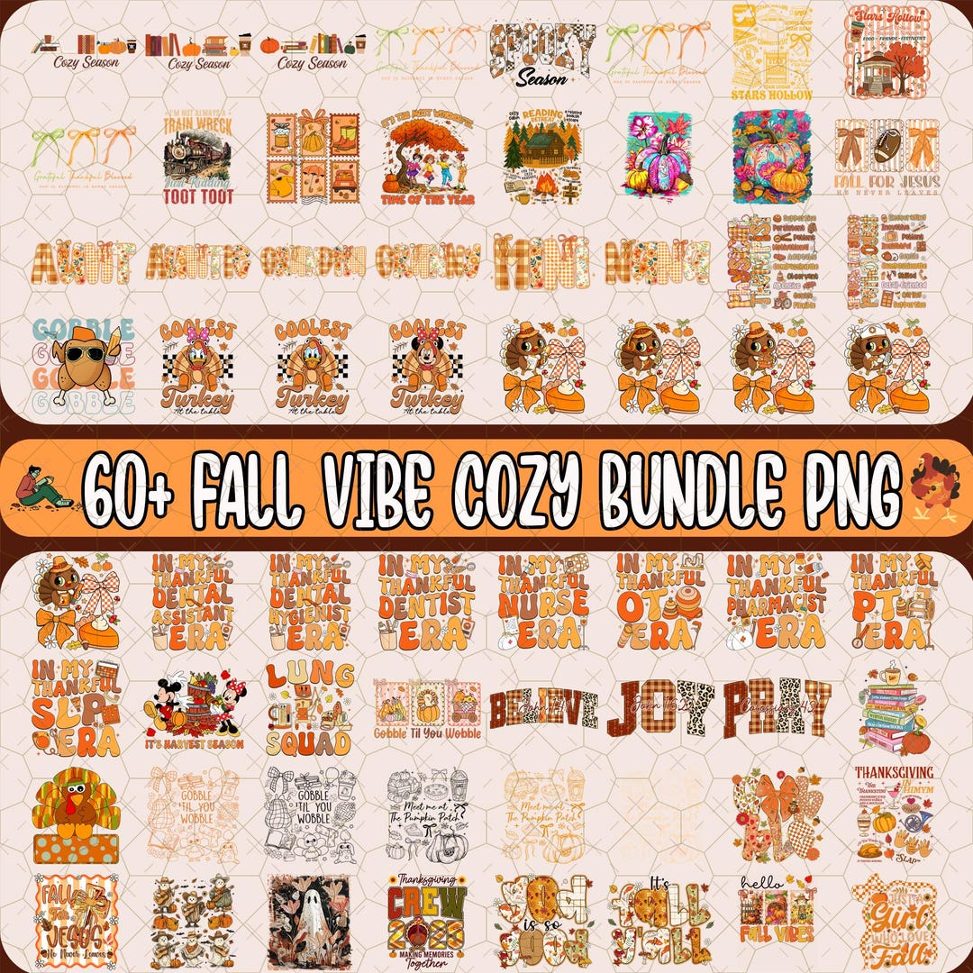 60+ Fall Bundle Png, Fall Bundle Png, Autumn Bundle Png, Thanksgiving ...