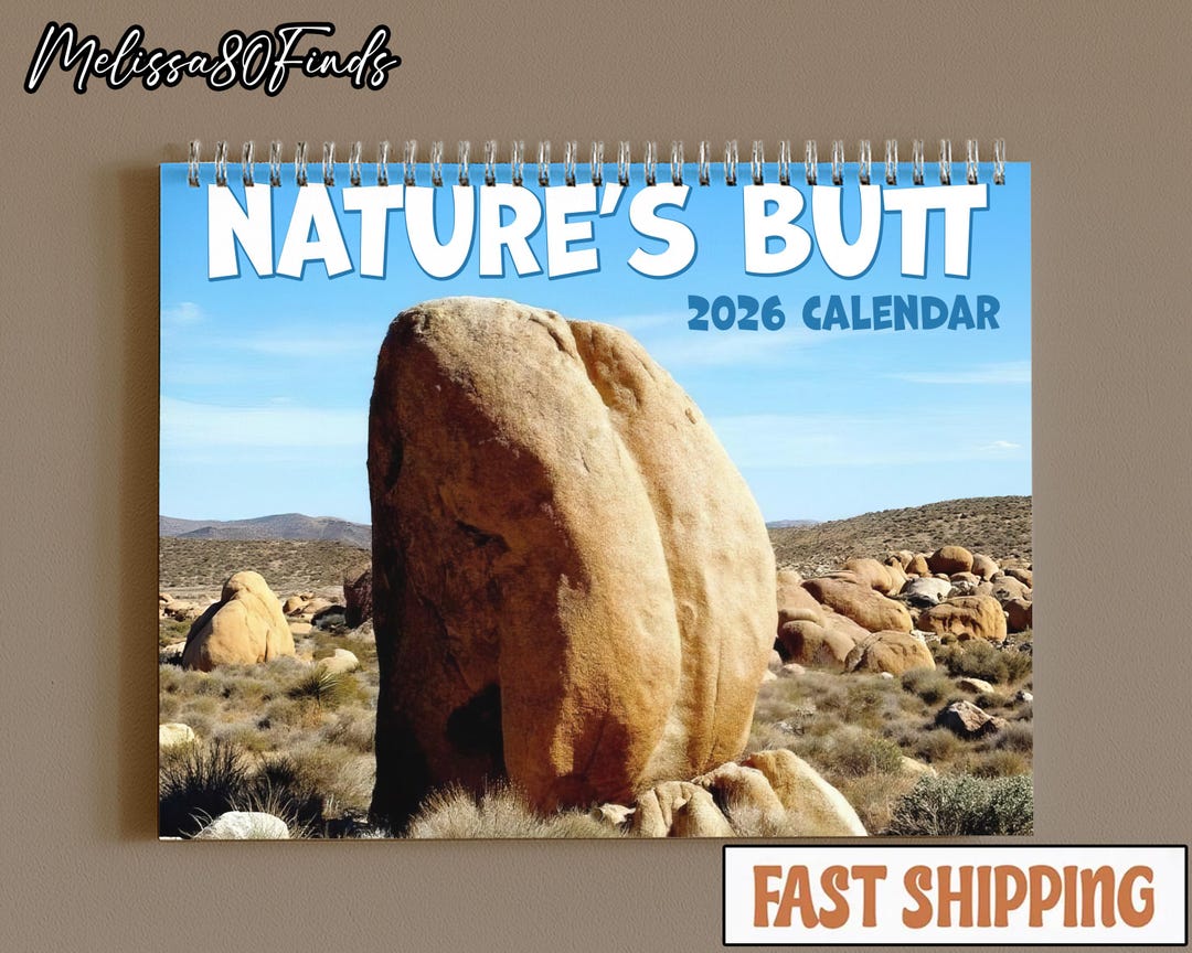 Natures Butt 2026 Calendar, Bum Calendar, Funny Calendar, Gag Gifts ...