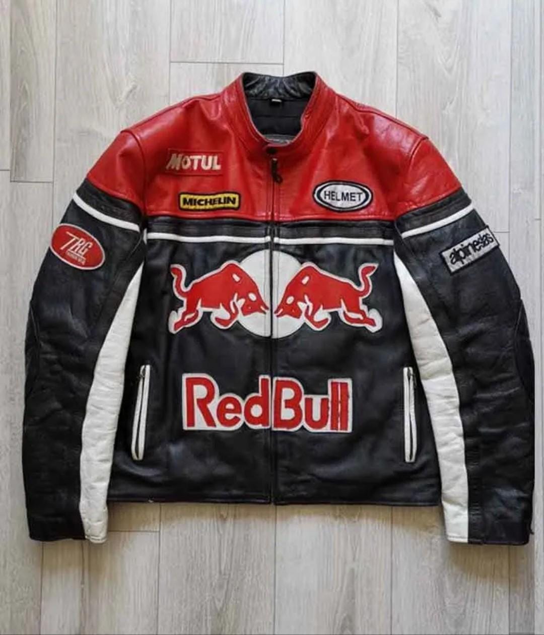 Vintage Red Bull Racing Leather Jacket - Etsy