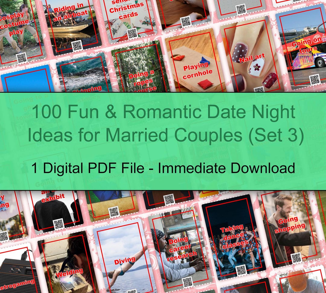 100 Fun & Romantic Date Ideas Set 3 for Couples (digital). Married ...