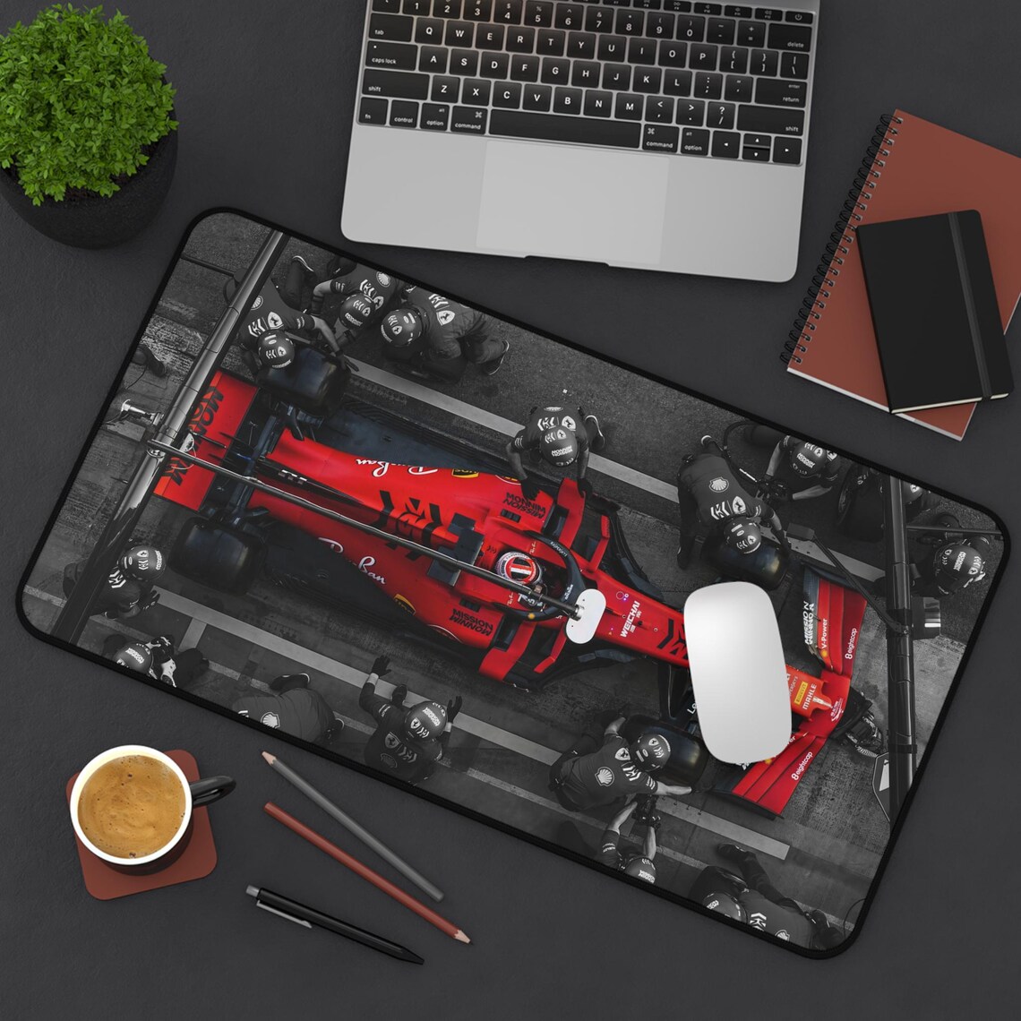 F1 Ferrari Pit Stop Desk Mat, Formula 1 Motorsports Team - Etsy