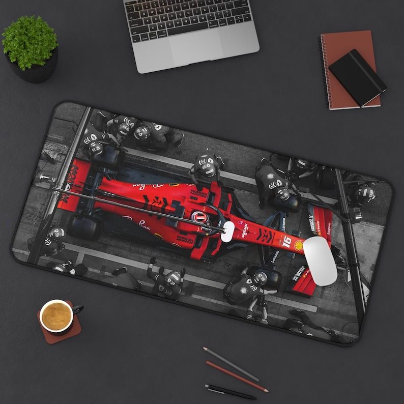 F1 Ferrari Pit Stop Desk Mat, Formula 1 Motorsports Team - Etsy