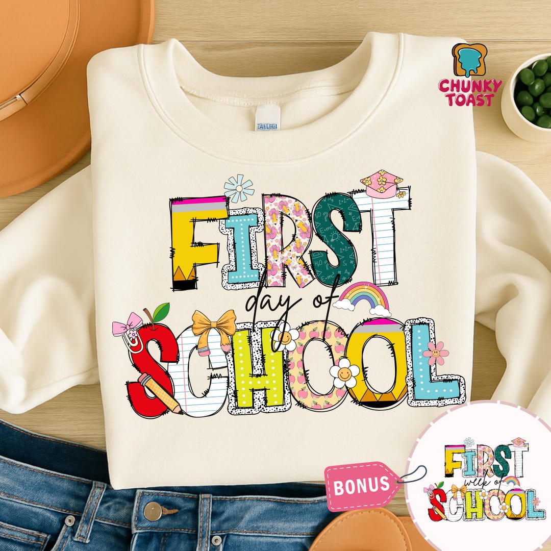 First Day of School PNG | Back to School | Teacher Appreciation | Cute ...