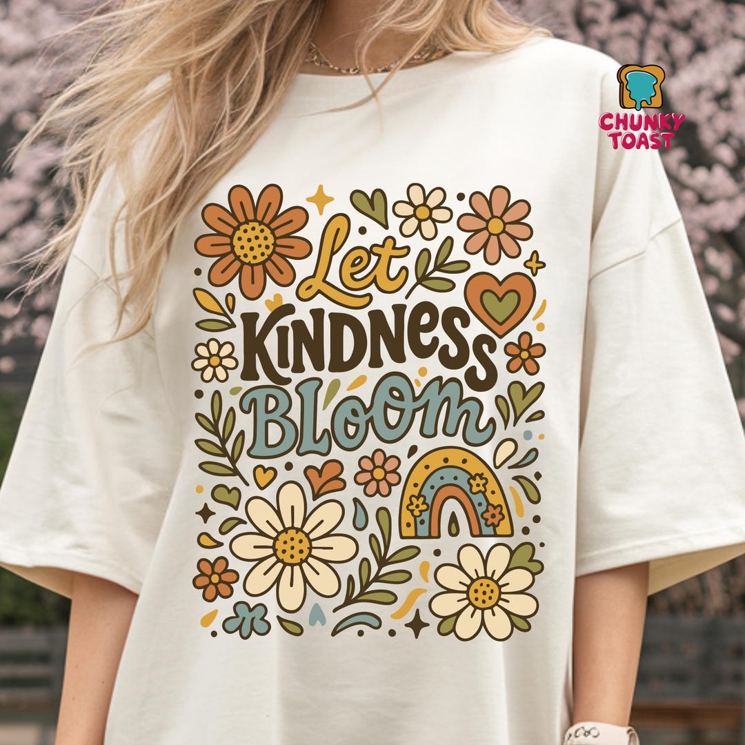 Let Kindness Bloom PNG | Boho Floral Quote Digital Art | Softcore ...